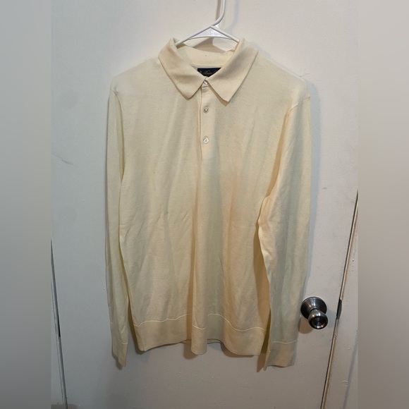 Brooks Brothers | Sweaters | Brooks Brothers 0 Merino Wool Cream Polo ...